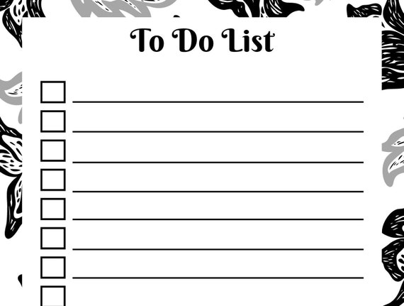 Neutral Floral Printable To-do List - Etsy