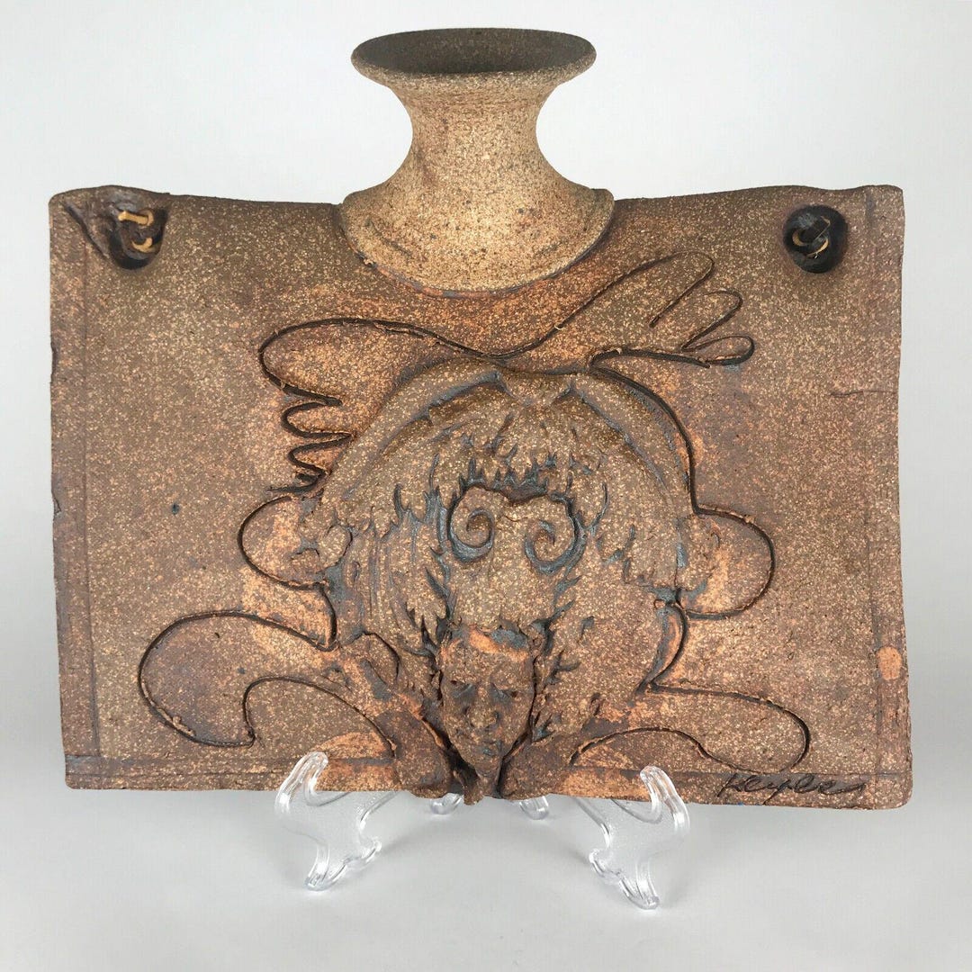 David Keyes Studio Pottery Wall Pocket Vase Early Extremely Rare Posy PNW MCM - Etsy