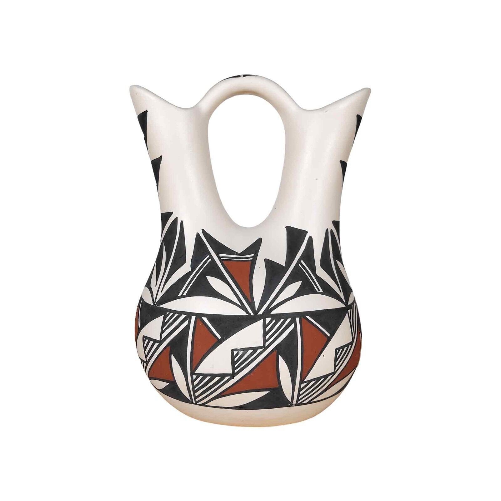 Vintage Acoma Native American Pottery Wedding Vase Artist Sign Pueblo ...
