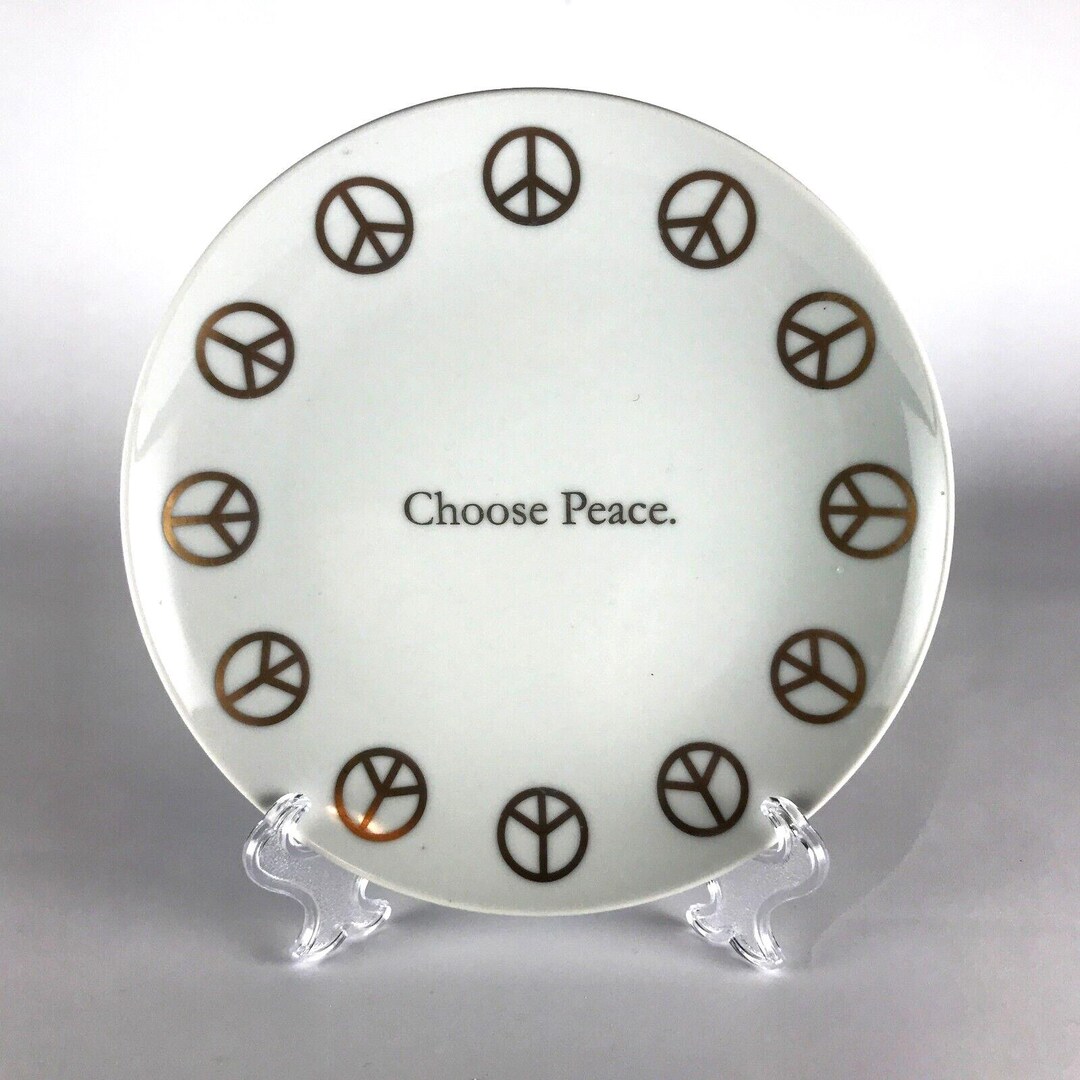 Marc Blackwell Choose Peace Plate New York Gilded Collectible Display ...