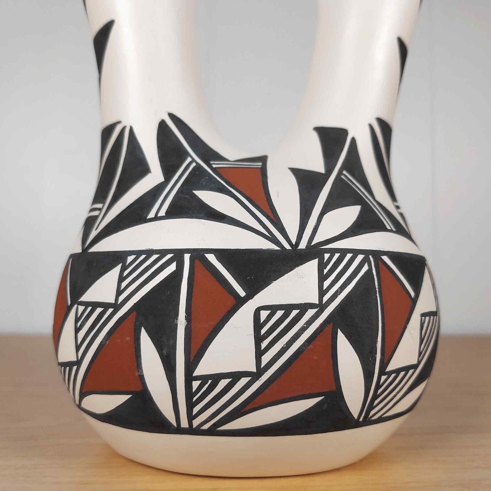 Vintage Acoma Native American Pottery Wedding Vase Artist Sign Pueblo ...