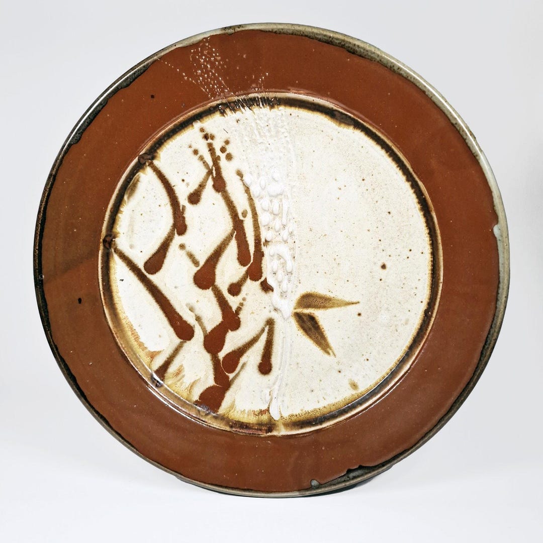 Gerald Newcomb Art Pottery Large Plate Charger Wheat Sheaf Seattle ...