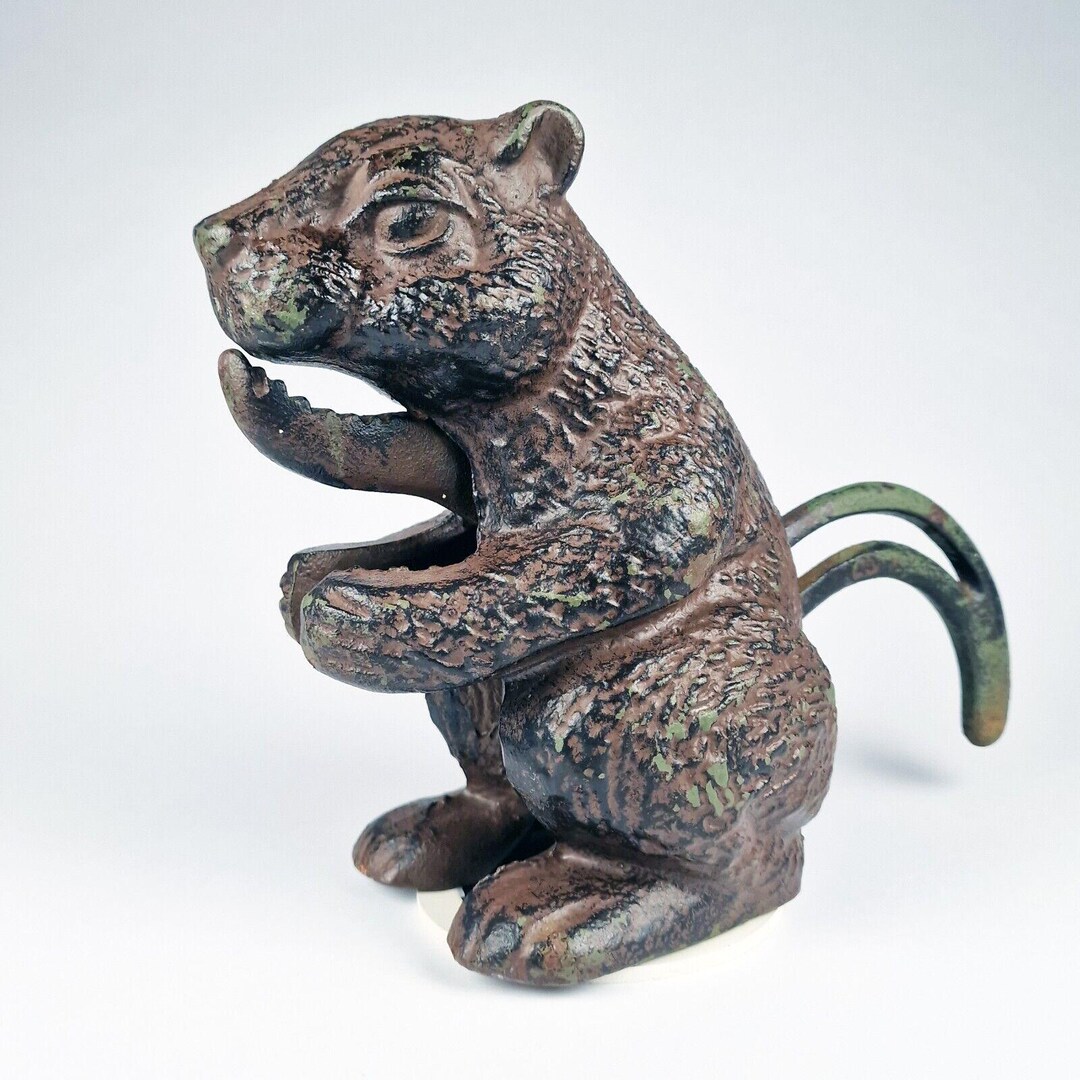 Antique Cast Iron Squirrel Nutcracker Circa 1900 Doorstop Curiosity ...