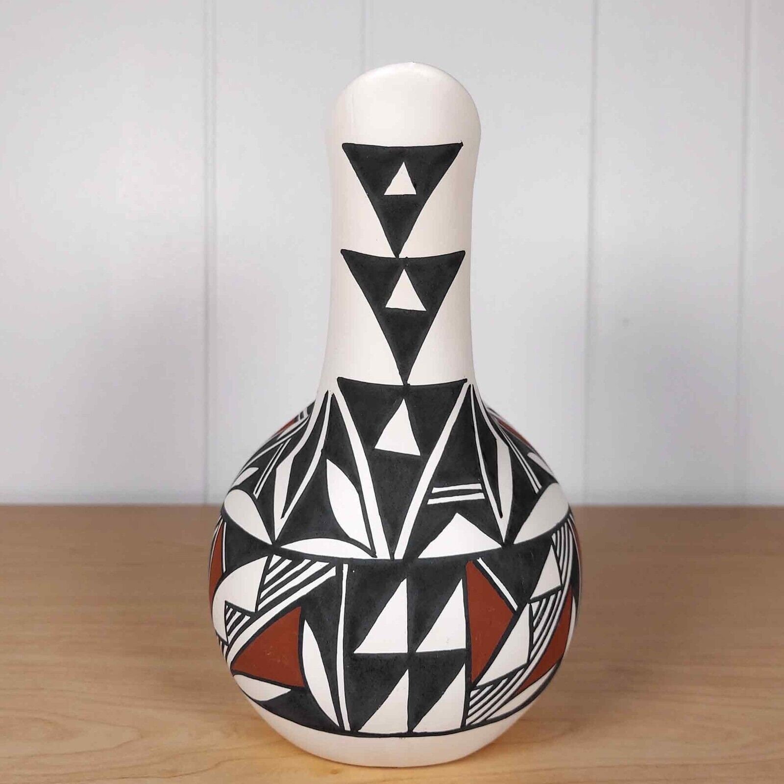 Vintage Acoma Native American Pottery Wedding Vase Artist Sign Pueblo ...
