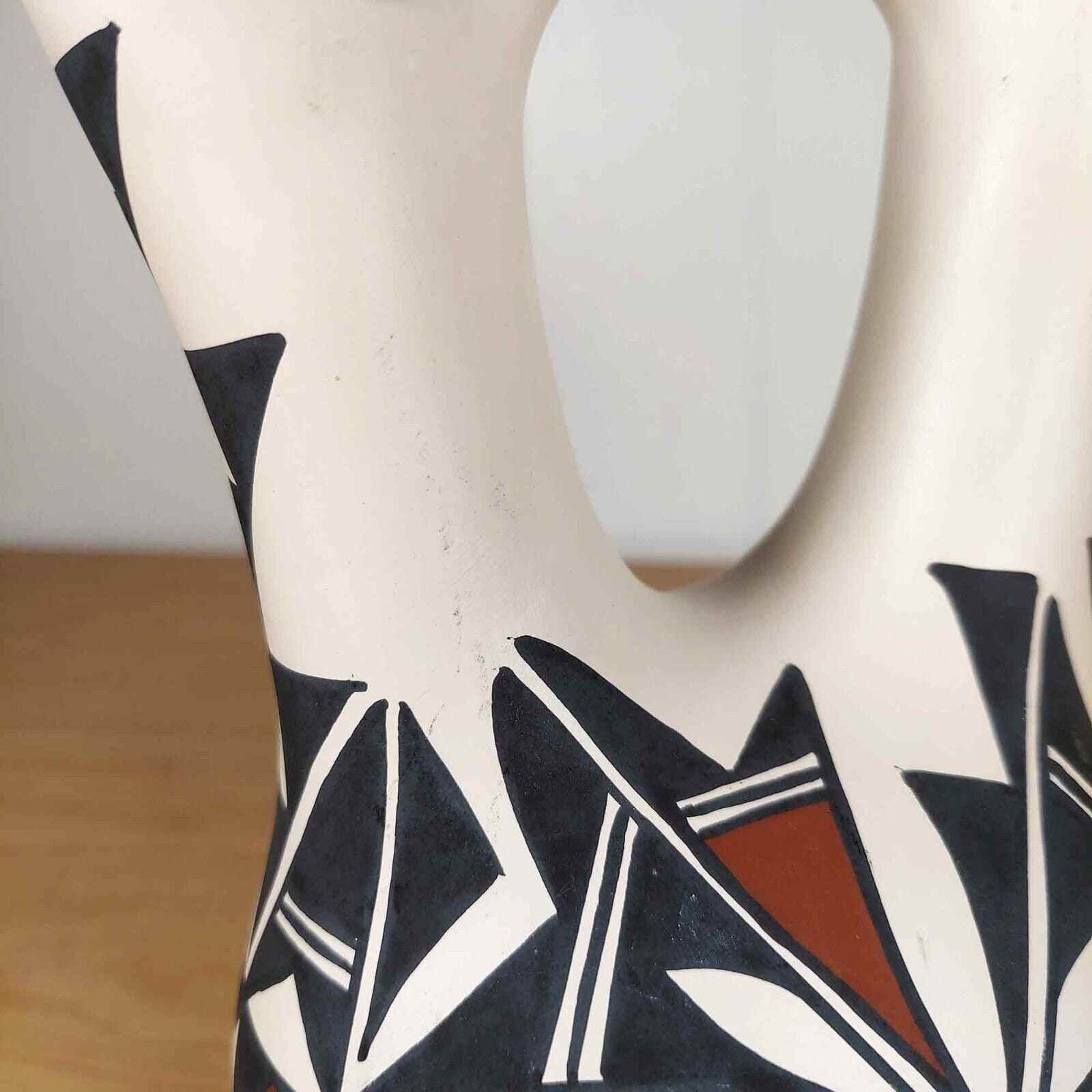 Vintage Acoma Native American Pottery Wedding Vase Artist Sign Pueblo ...