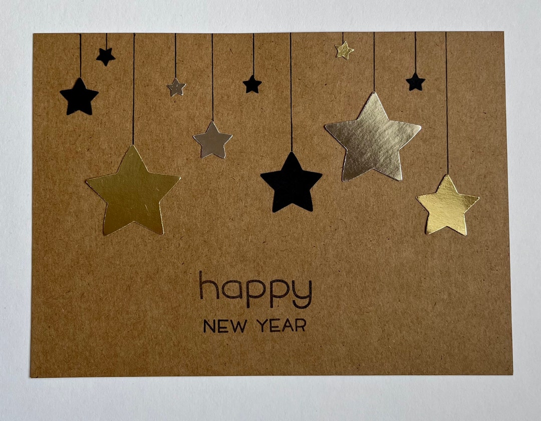 Large Happy New Year Cards - Etsy