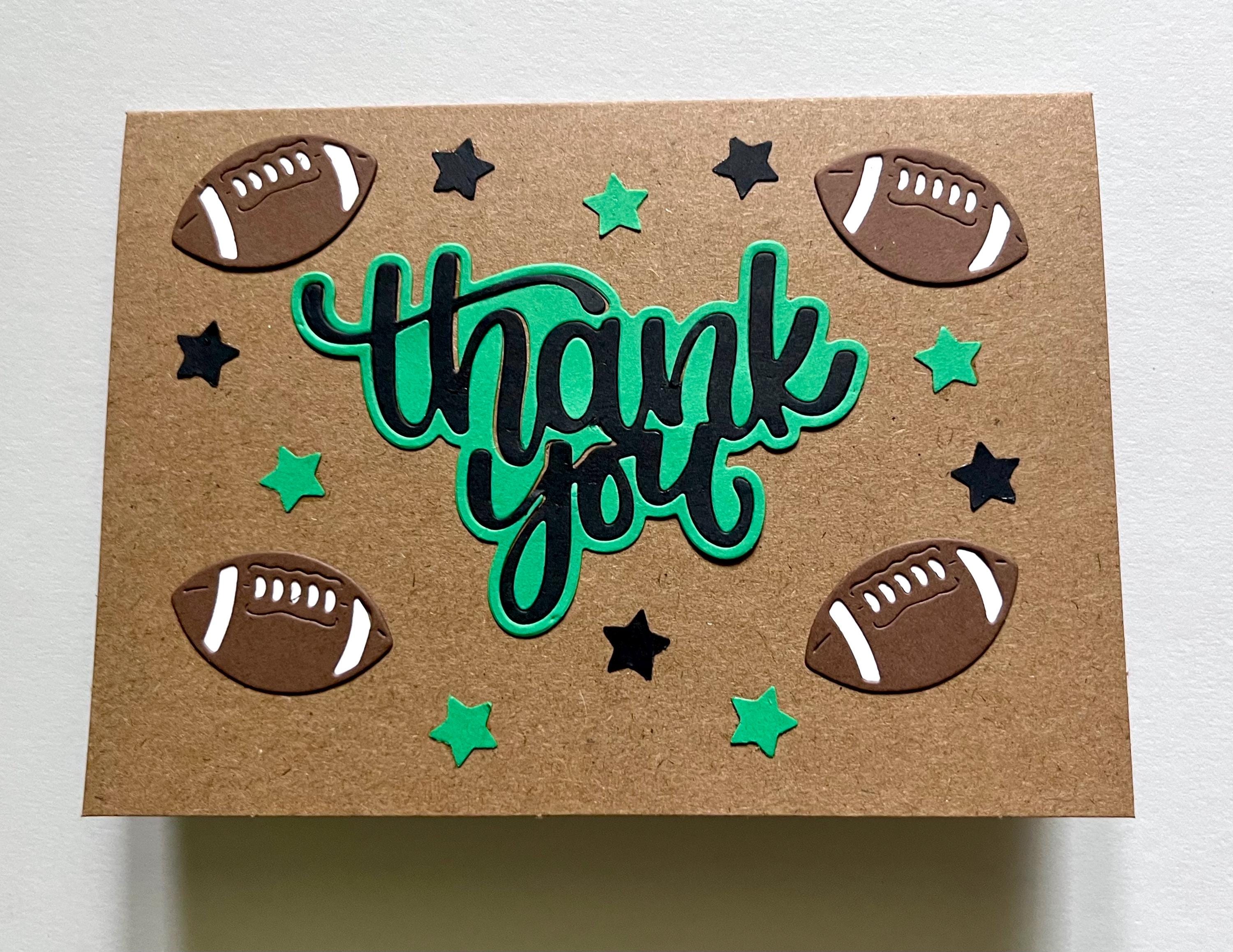 School Spirit Football Thank You Cards - Etsy
