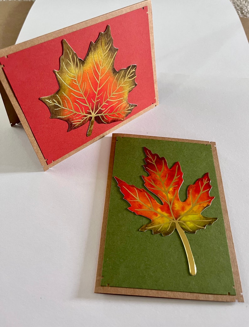 Fall Leaf Notecards - Etsy