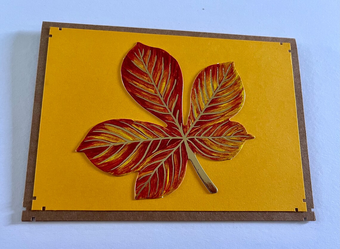 Fall Leaf Notecards - Etsy