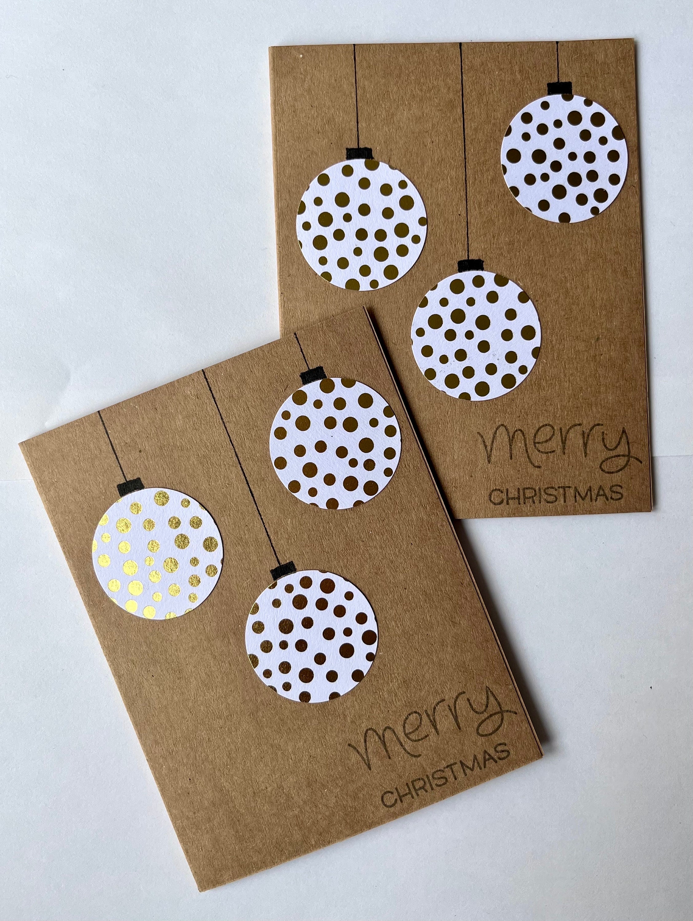 Polka Dot Christmas Cards - Etsy
