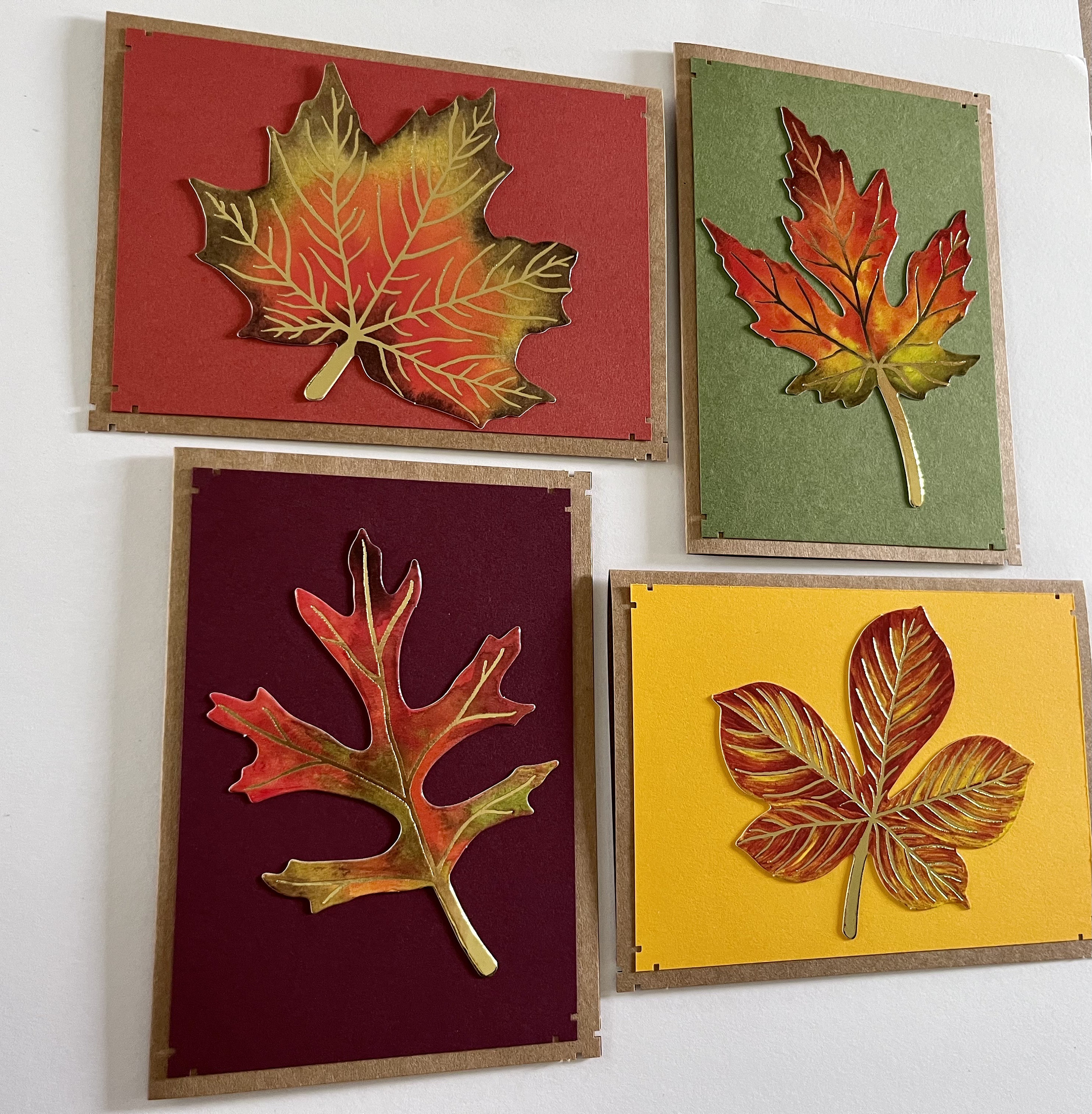 Fall Leaf Notecards - Etsy