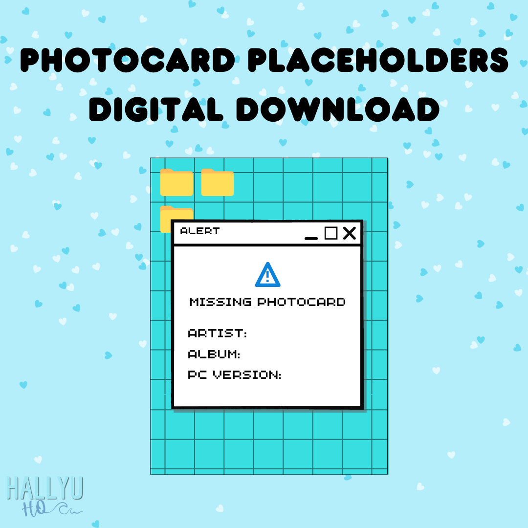 DIGITAL DOWNLOAD Photocard Placeholders desktop Ver. - Etsy