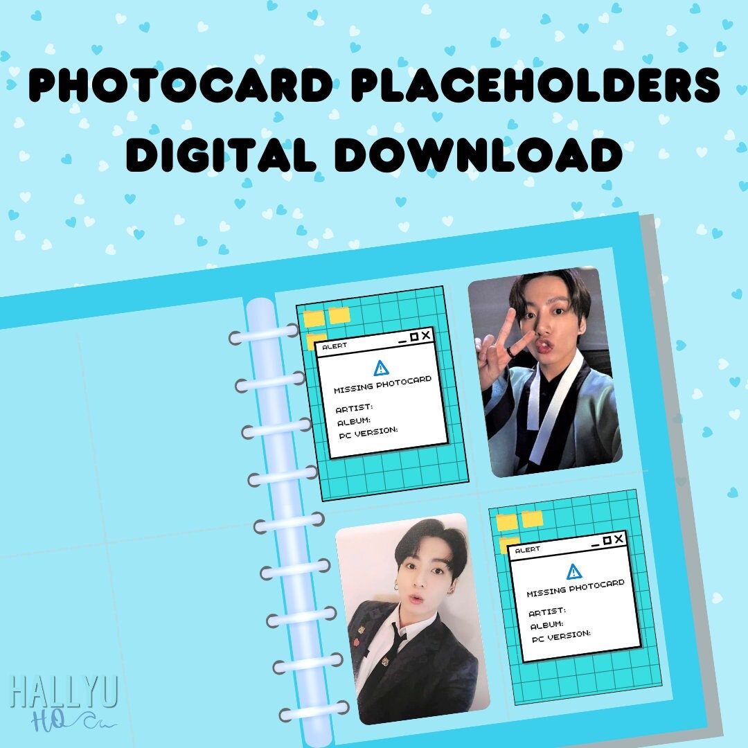 DIGITAL DOWNLOAD Photocard Placeholders desktop Ver. - Etsy