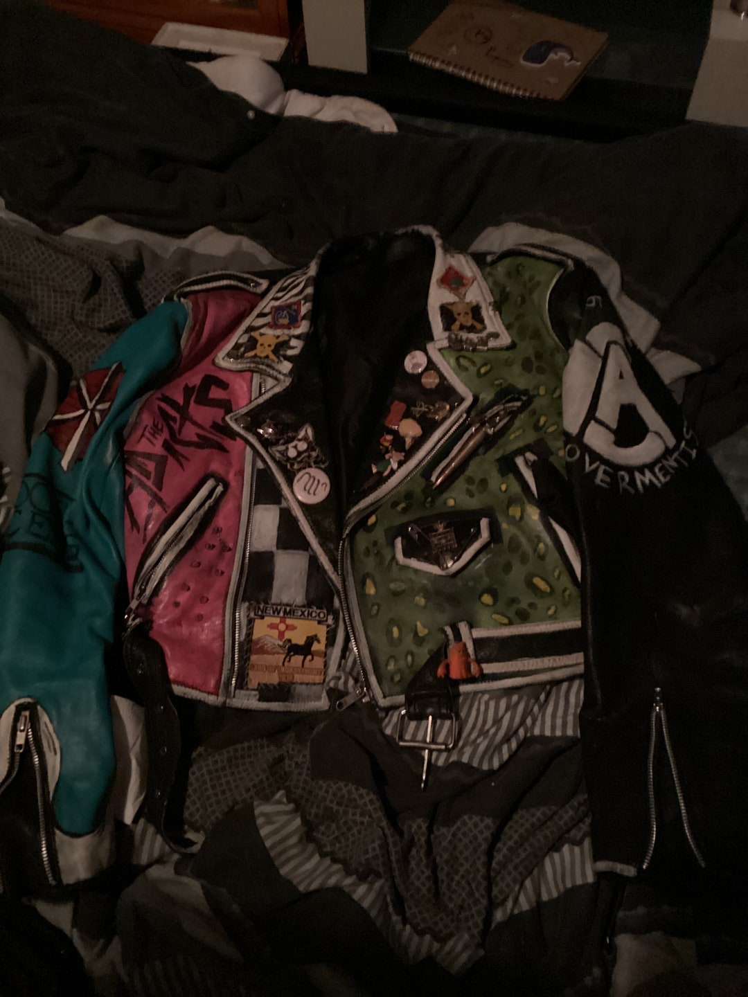 Custom Handmade Leather Jacket Hand Painted Hand Sewn - Etsy