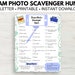 Team Photo Scavenger Hunt Printable Download - Etsy