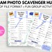 Team Photo Scavenger Hunt Printable Download - Etsy