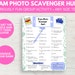 Team Photo Scavenger Hunt Printable Download - Etsy