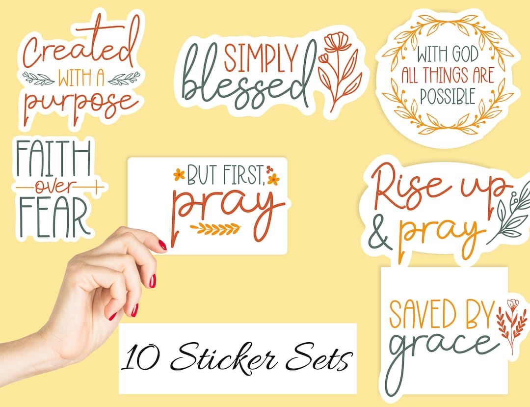 Printable Religious Stickers, Waterproof Stickers, Aesthetic Stickers ...