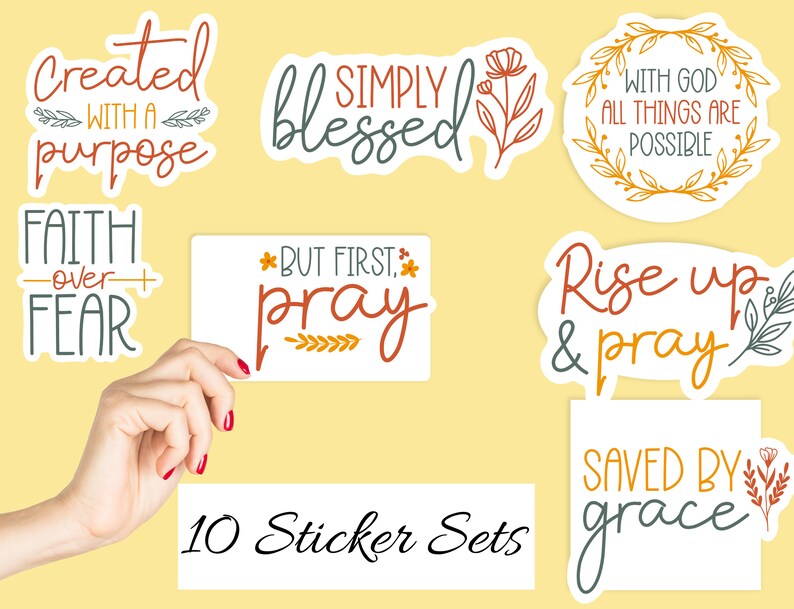 Printable Religious Stickers, Waterproof Stickers, Aesthetic Stickers ...