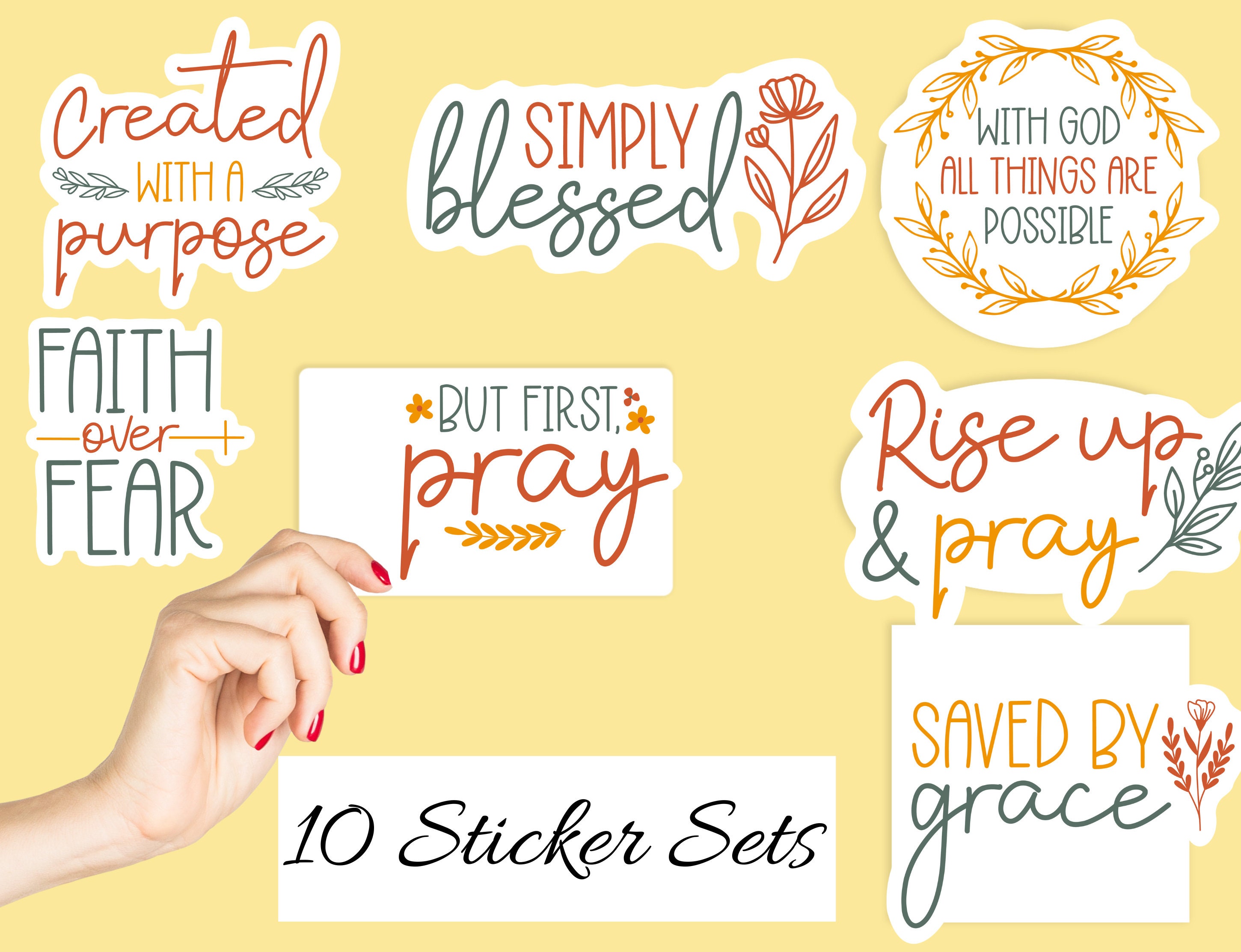 Printable Religious Stickers, Waterproof Stickers, Aesthetic Stickers ...