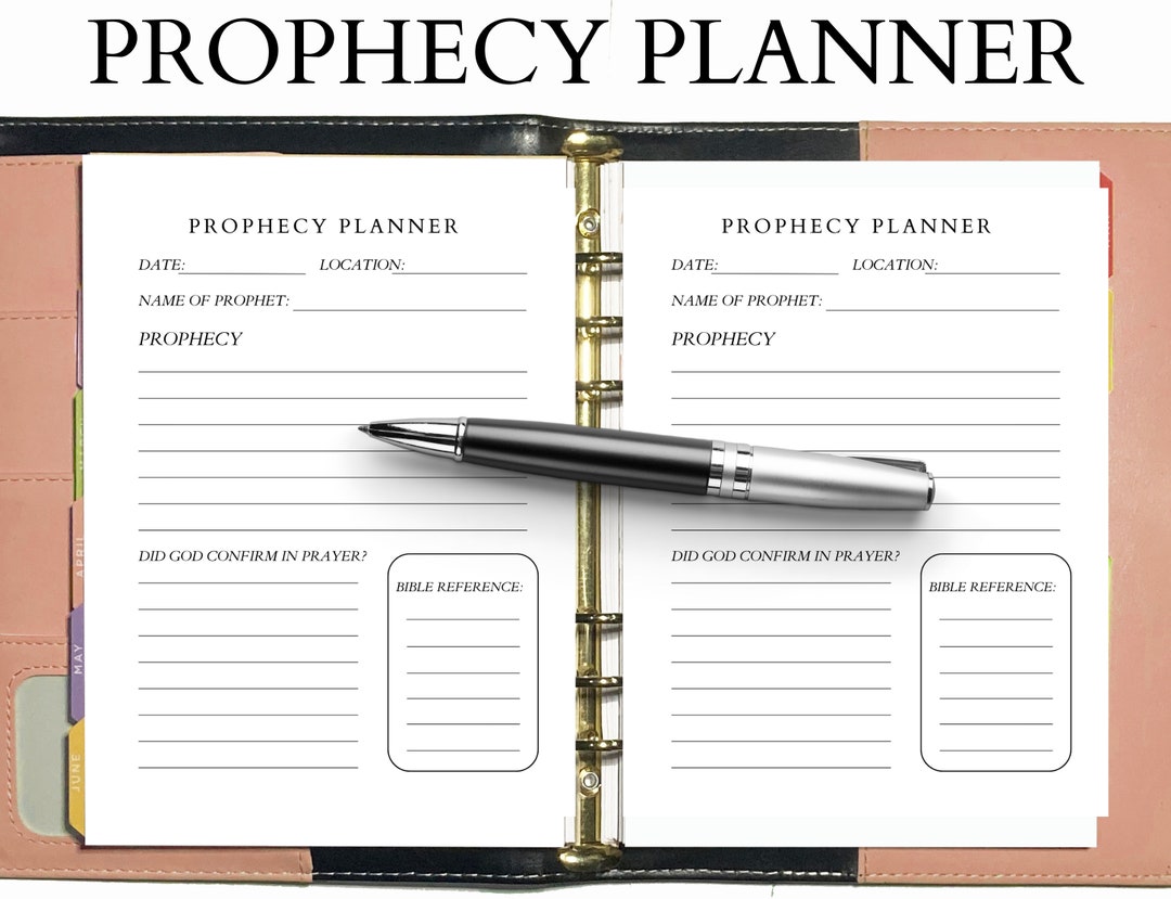1 Page Spiritual Prophecy Planner, Spiritual Prophecy Planner ...