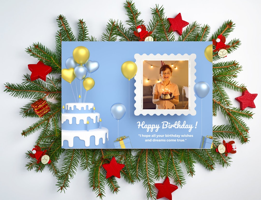 Canva Editable Happy Birthday Card, Birthday Sunflowers, Pink and ...