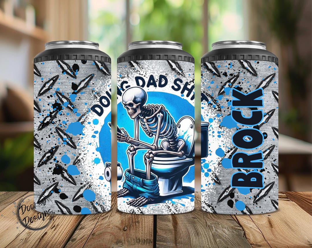 Doing Dad Shit 16oz Stainless Steel Insulated Can Cooler, 4-in-1 16oz ...