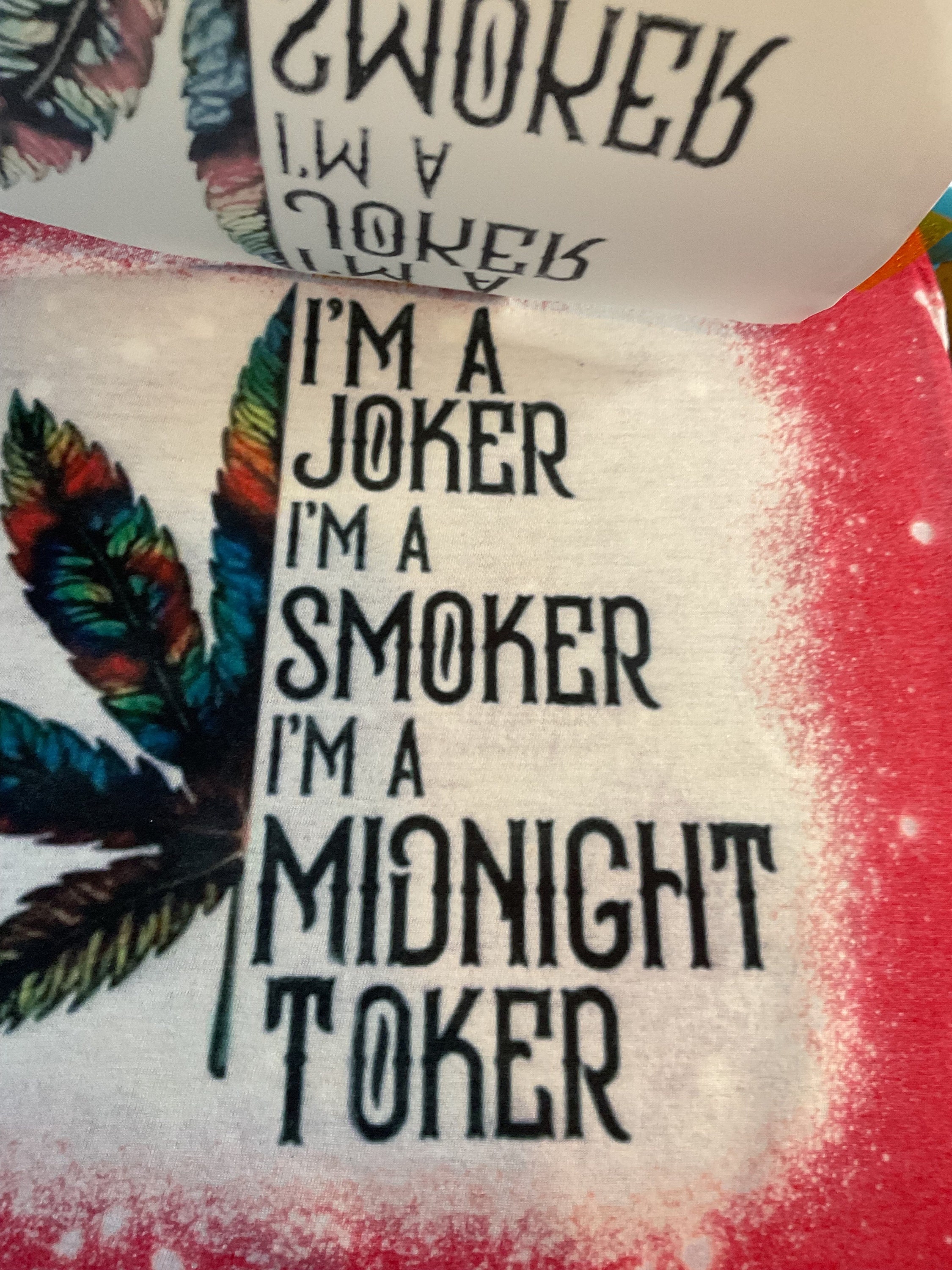 Midnight Toker Bleached Shirt, Weed Smoking Shirt, Pot Leaf Cannabis ...