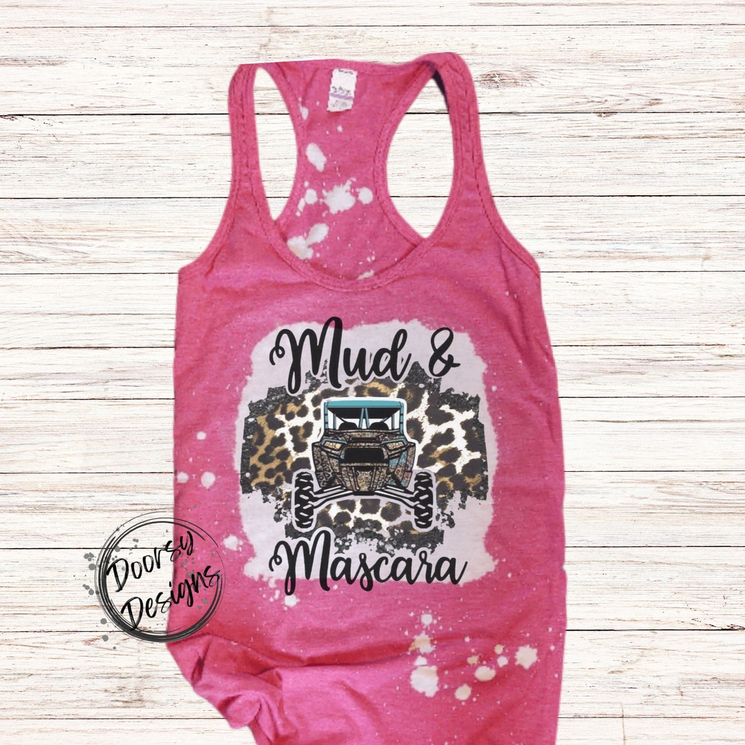 Mud and Mascara Bleached Tank Top, Womens Racerback Tank Top for Mud ...