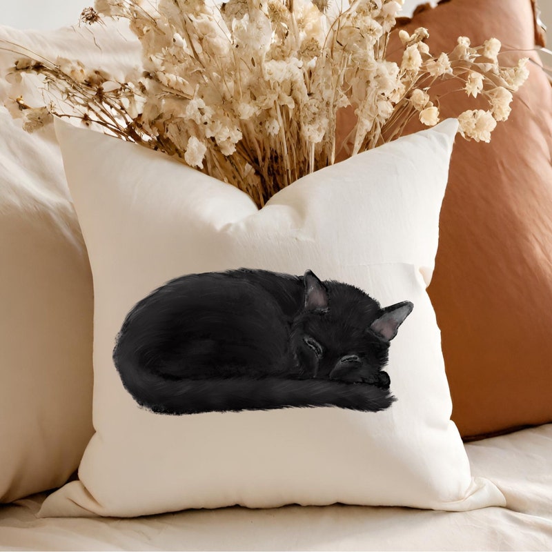 Cat Throw Pillow - Etsy