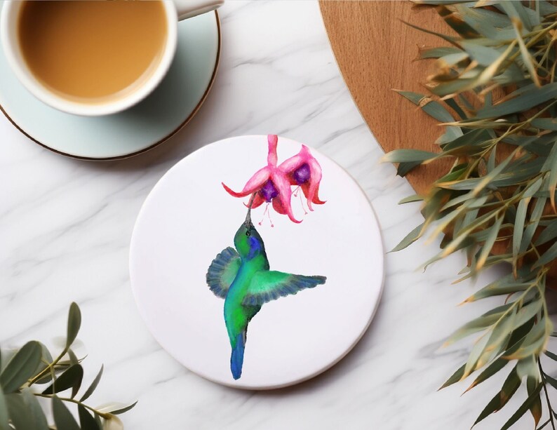 Personalized Hummingbird Coaster Set, Unique Bird Coaster, Home Gift ...