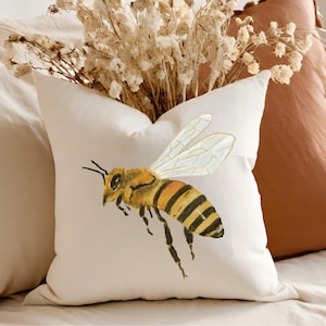 Unique Bee Name Pillow, Personalized Bumble Bee Pillow Cover, Cute Home ...