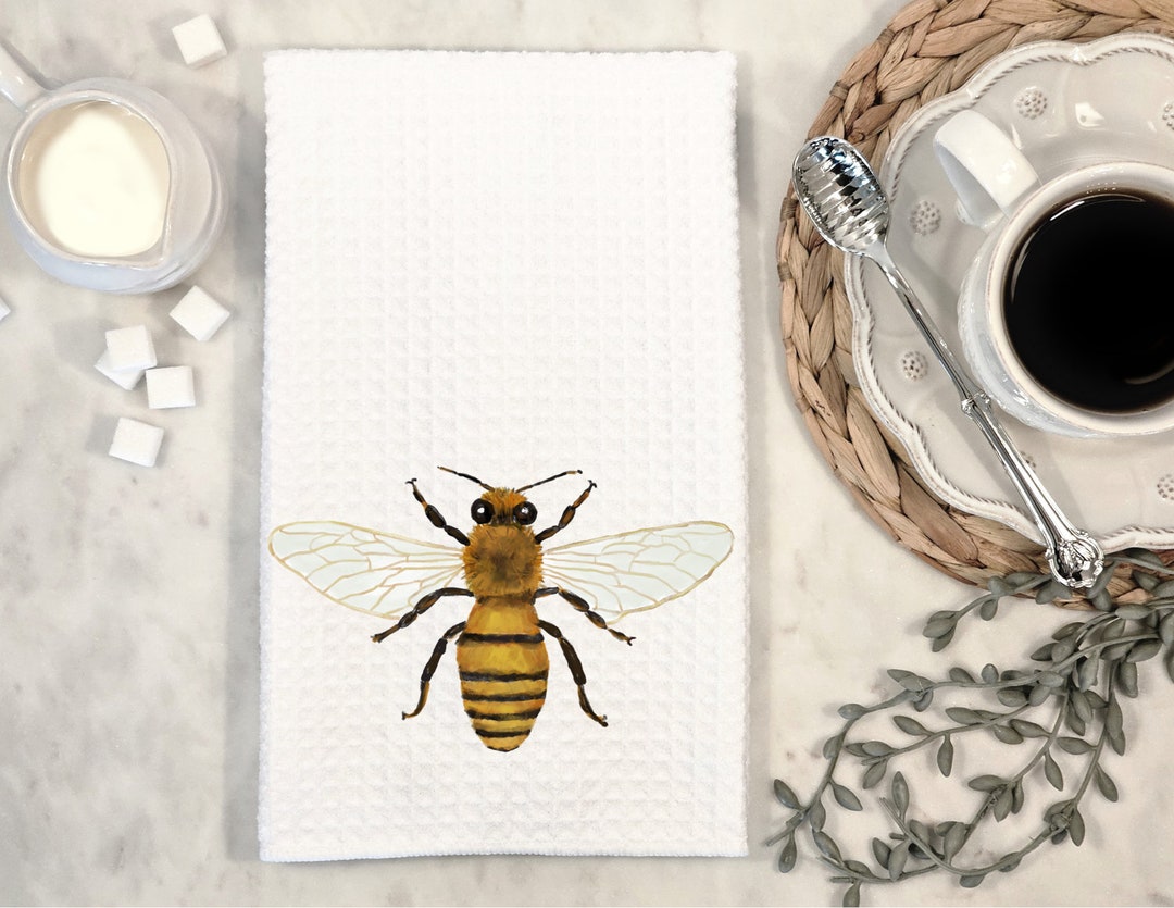 Personalized Honey Bee Kitchen Towel, Funny Bumble Bee Dish Cloth, Cute ...