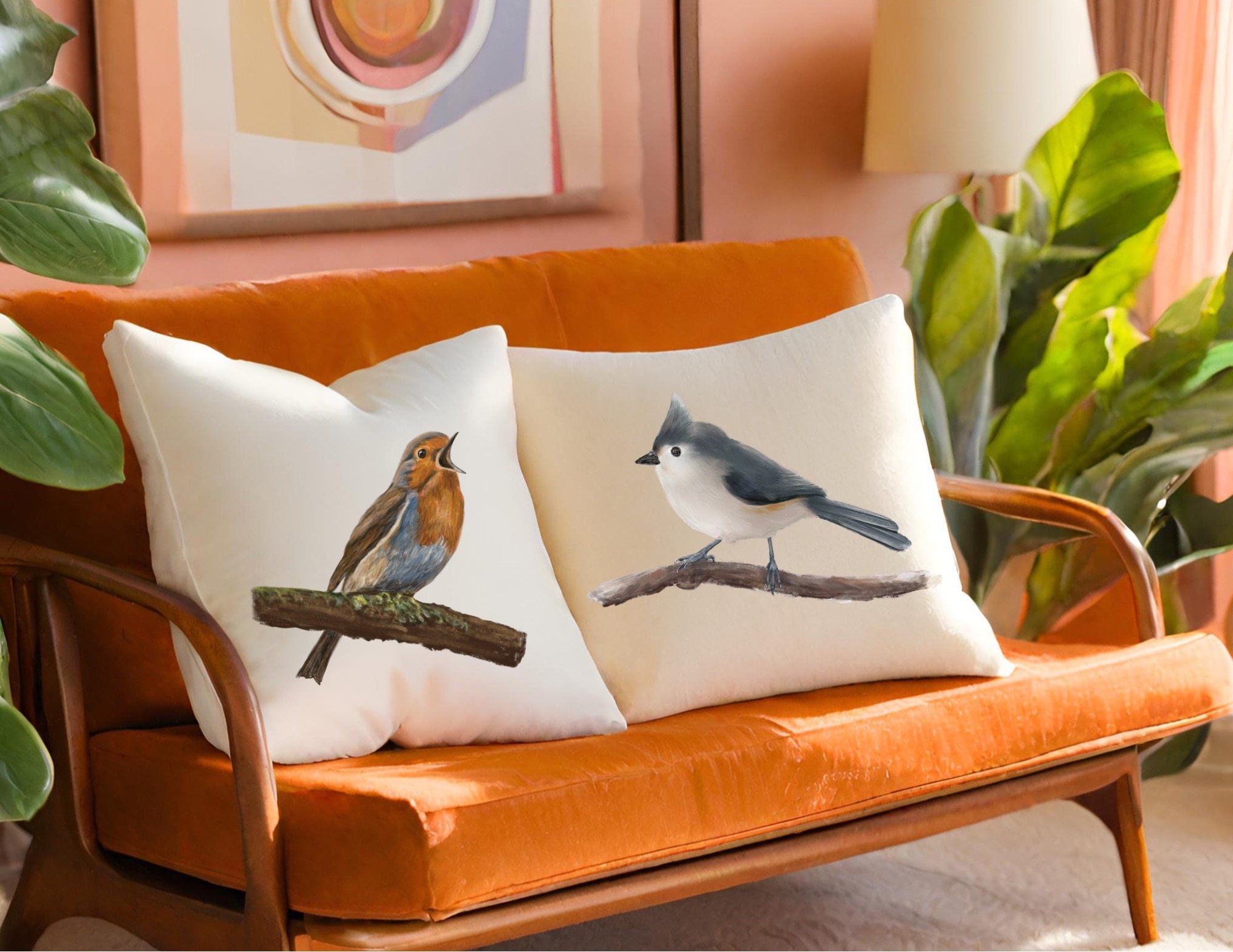 Tufted Titmouse Bird Pillow Case, Personalized Pillow Cover, Unique Mom ...