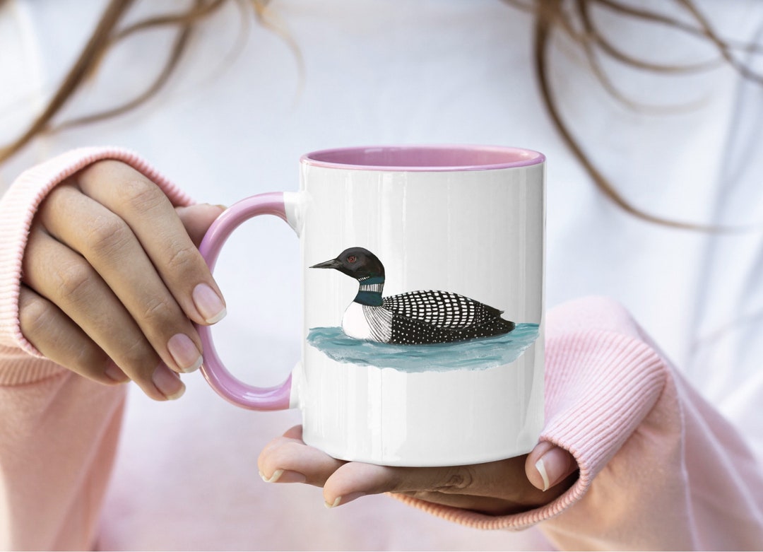 Common Loon Bird Mug, Bird Mom Mug, Coffee Lover Memorial Mug ...