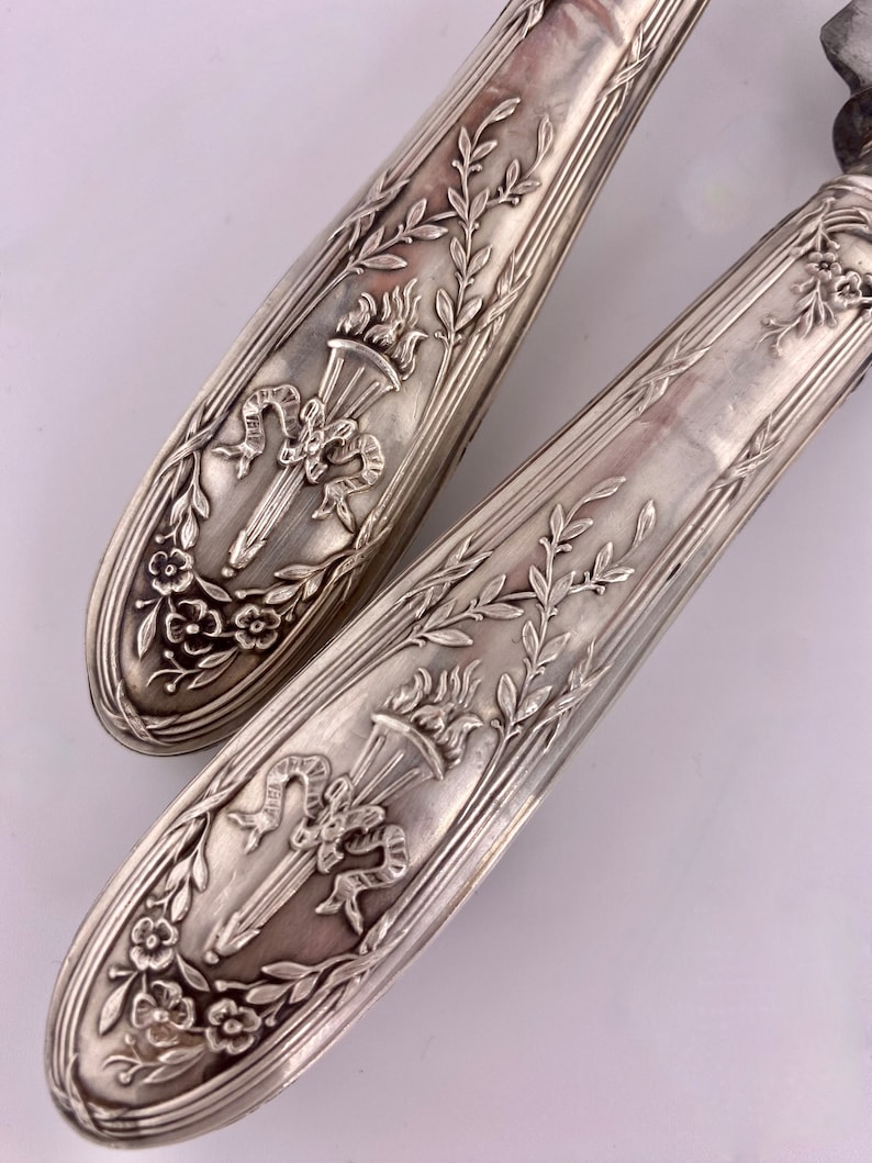Vintage Early 20th Century French Paris Silver-plated Carving Set - Two ...