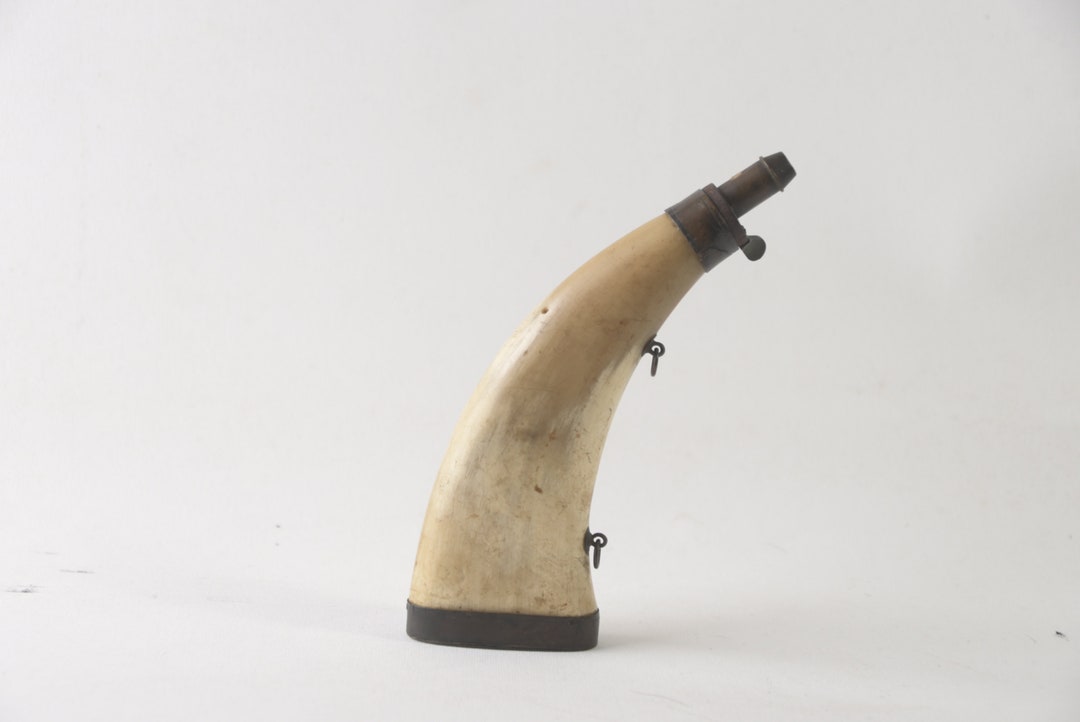 Vintage French Powder Horn - Antique Hunting Accessory - Collectible ...