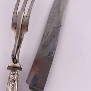 Vintage Early 20th Century French Paris Silver-plated Carving Set - Two ...