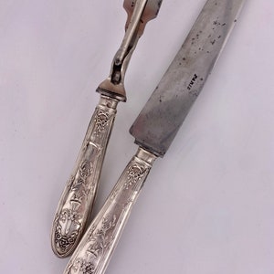 Vintage Early 20th Century French Paris Silver-plated Carving Set - Two ...