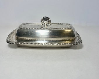 One Piece Silver Plated Footed Butter Dish Vintage,metal Caviar Server ...