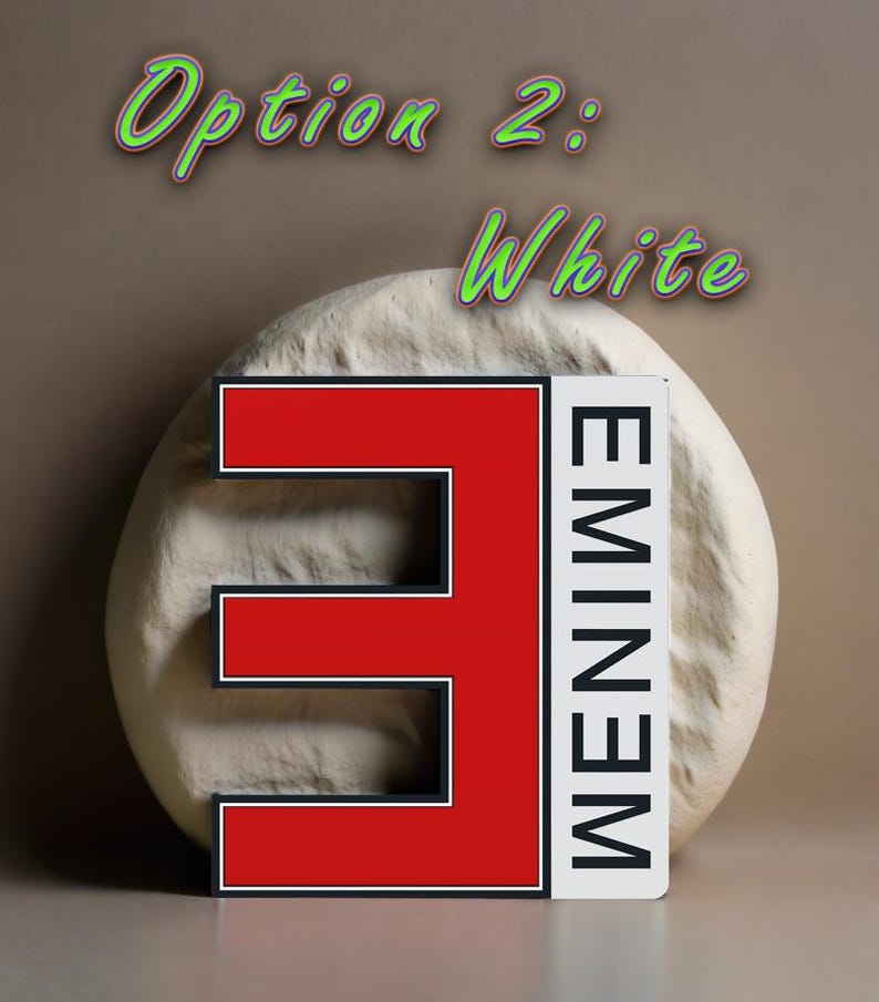 Eminem "e" Wall Art 3D Printed (floating) - Etsy
