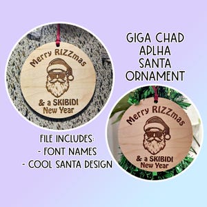 Merry Rizzmas and a SKIBIDI New Year Digital File, SVG Laser Cut File ...
