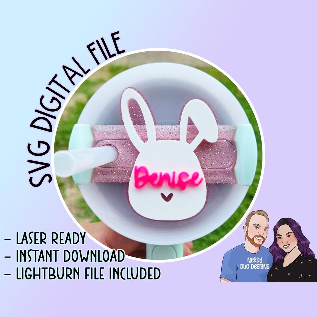 Bunny Face Stanley Topper SVG, Laser Cut File (digital File) - Etsy UK