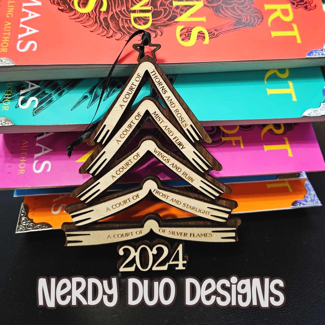 ACOTAR Book Titles Christmas Tree Ornament, Birch Wood, 2024 - Etsy