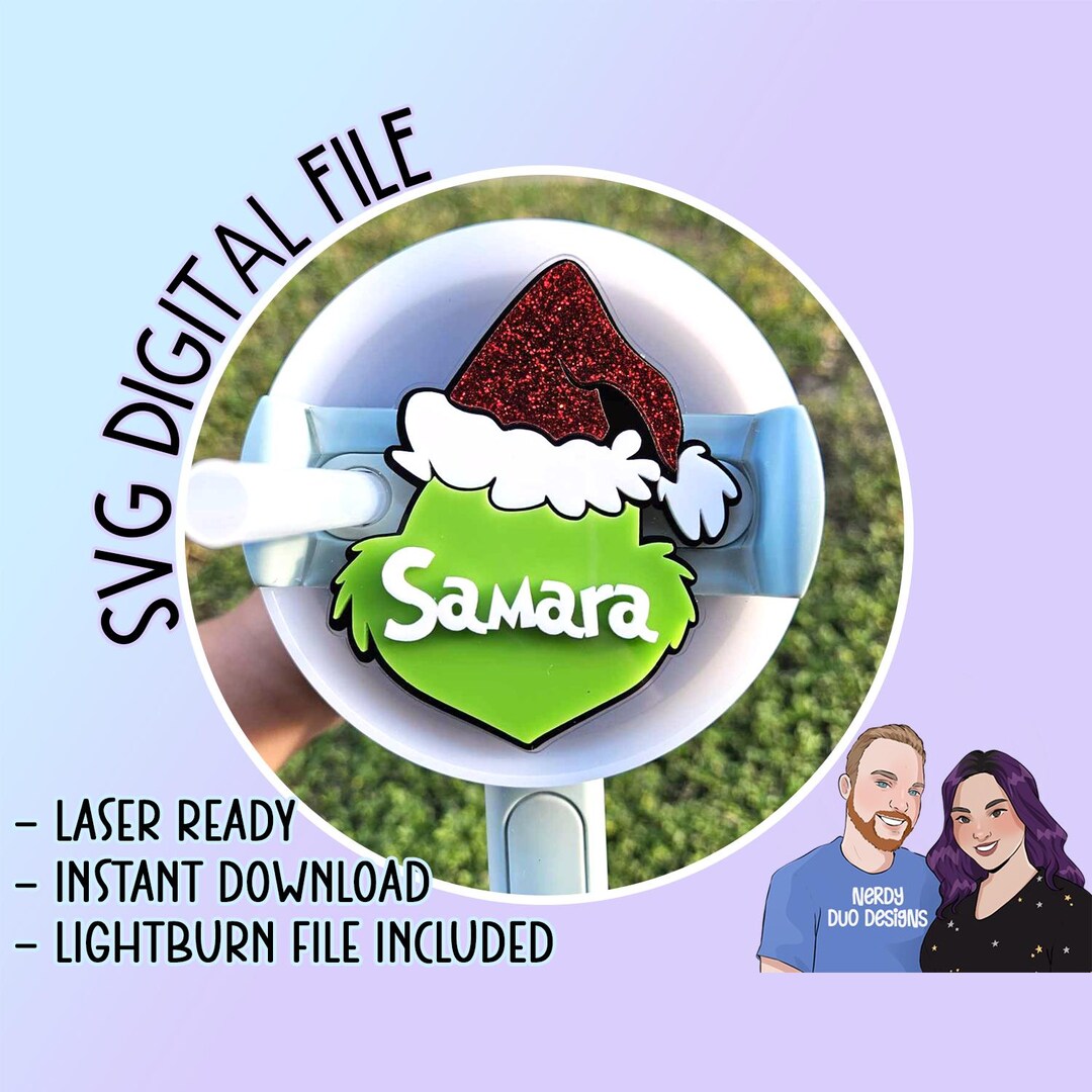 Grinch Stanley Topper Digital File » SVG Laser Cut File » Holiday Cup ...