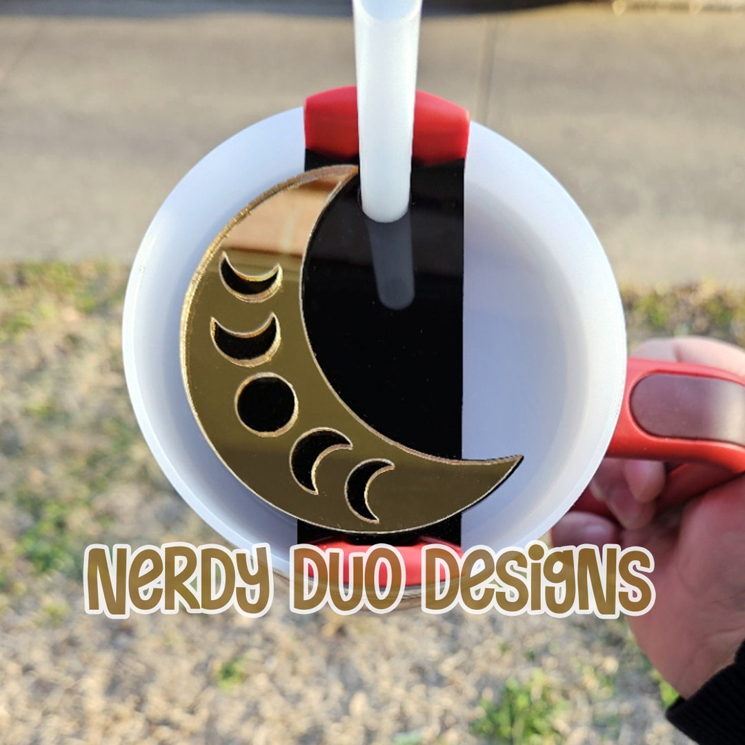 Gold Moon Phases Stanley Lid Topper Name Plate quencher H2.0 Version ...