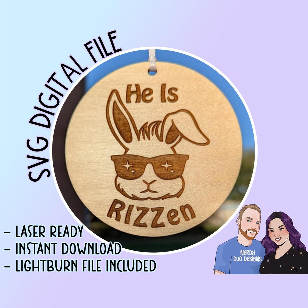 He is Rizzen Funny Easter Digital File, SVG Laser Cut File, Funny, Bruh ...