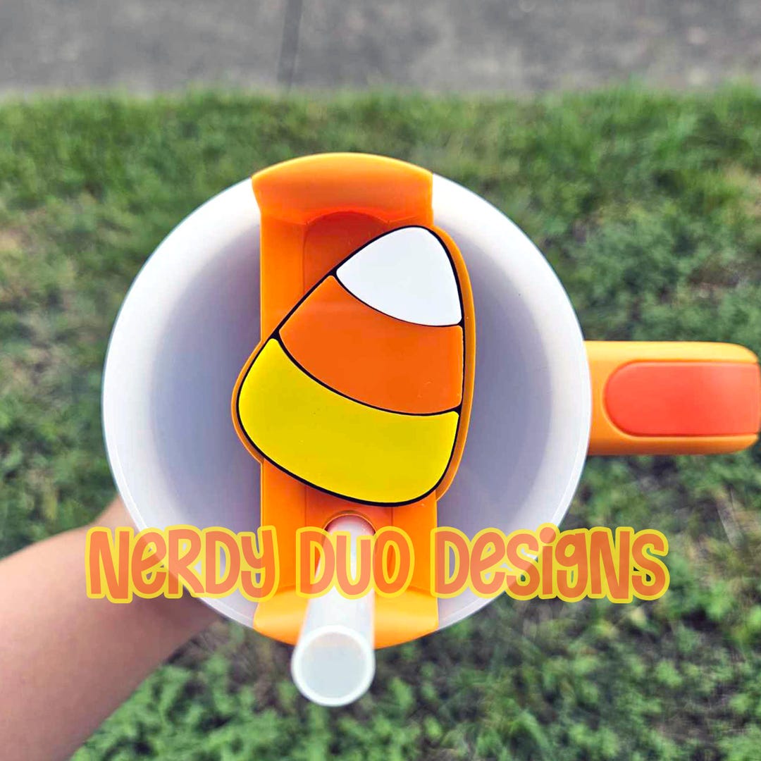 Candy Corn Halloween Stanley Topper » Neon Orange » Halloween Topper ...