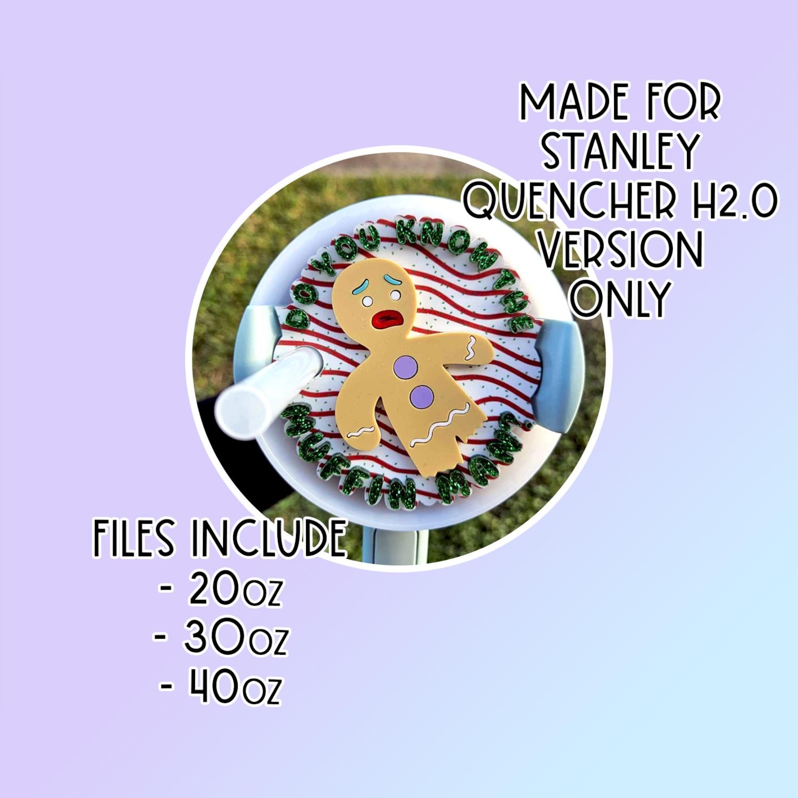 Gingy Stanley Topper SVG File, Funny Shrek Gingerbread Man (digital ...