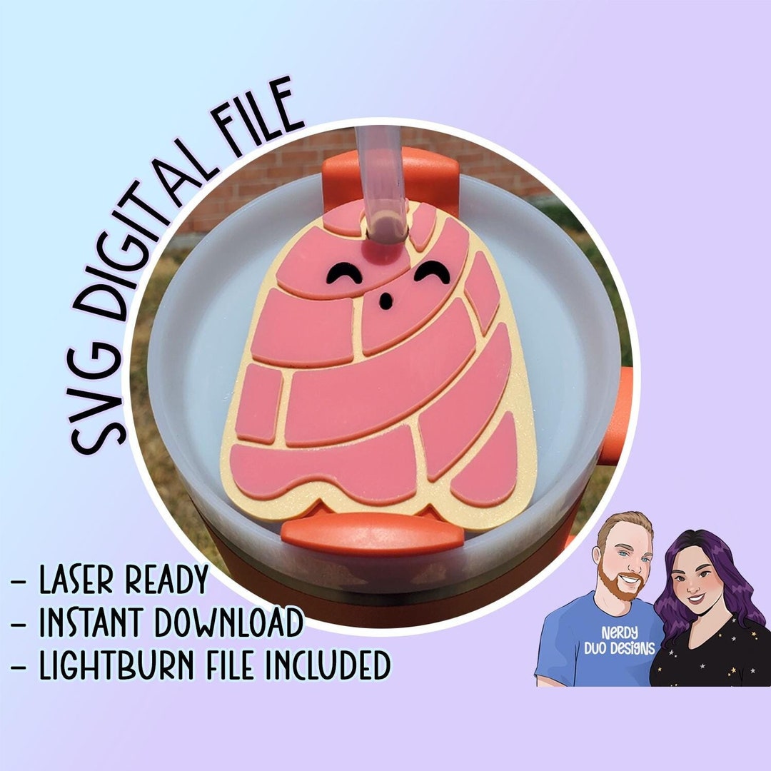 20oz, 30oz, 40oz Ghost Concha Stanley Name Plate Topper, SVG Laser Cut ...